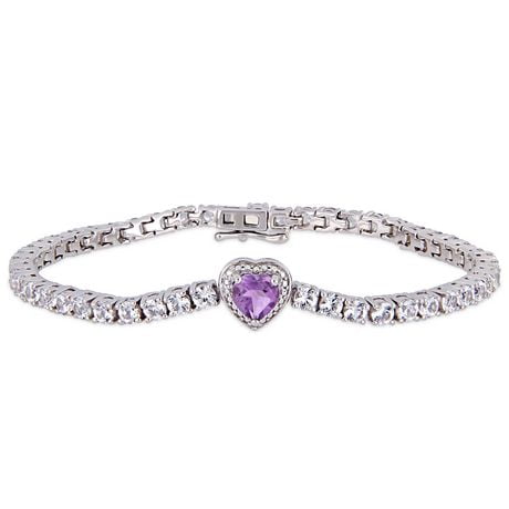 Click here for Tangelo 8 Carat T. G.W. Amethyst And Created White... prices