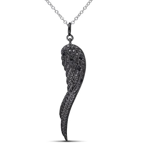 Click here for Asteria Black Diamond-Accent Sterling Silver Angel... prices