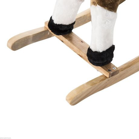 Qaba Kids Plush Brown Rocking Horse w/ Realistic Sounds | Walmart Canada