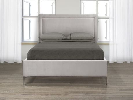 Click here for Brassex Inc King Platform Bed  Dark Grey Dark Grey... prices