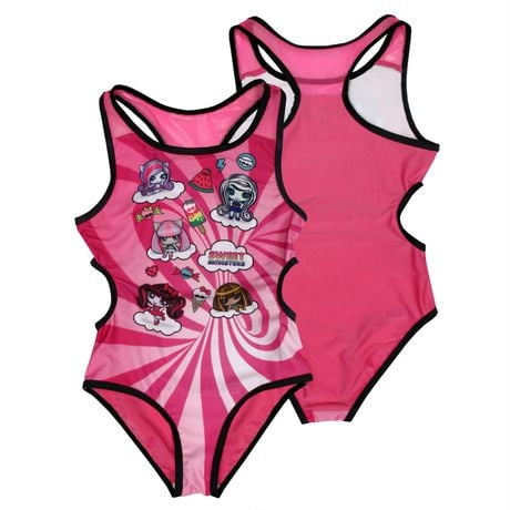 Monster High Girls' One Piece Racer Back Swimsuit - Walmart.ca