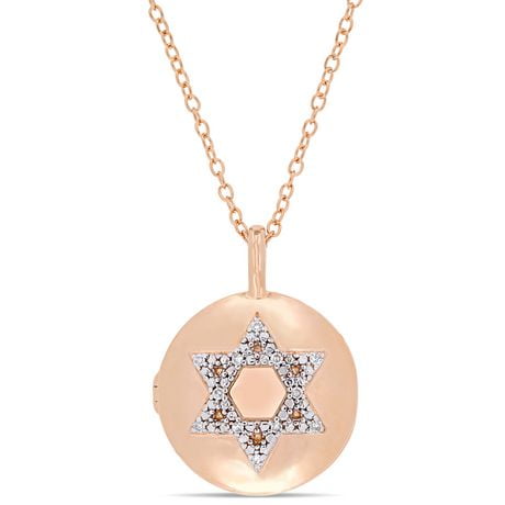 Click here for Miabella Diamond-Accent Rose Plated Sterling Silve... prices