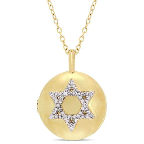 Click here for Miabella Diamond-Accent Yellow Plated Sterling Sil... prices