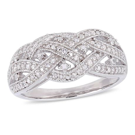 Click here for Miabella 1/4 Carat T. W. Diamond Sterling Silver W... prices