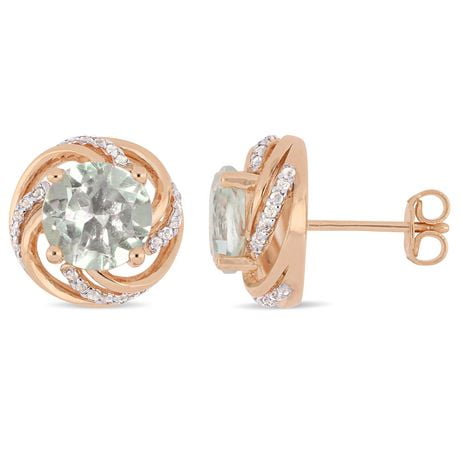 Click here for Tangelo 3-3/4 Carat T. G.W. Green Amethyst And Whi... prices