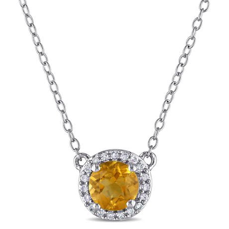 Click here for Tangelo 3/4 Carat T. G.W. Citrine And 1/10 Carat T... prices