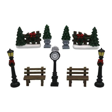9 PC CHRISTMAS VILLAGE ACCESSORIES SET | Walmart Canada
