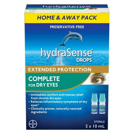 hydraSense Complete Eye Drops For Dry Eyes - Preservative Free Eye ...