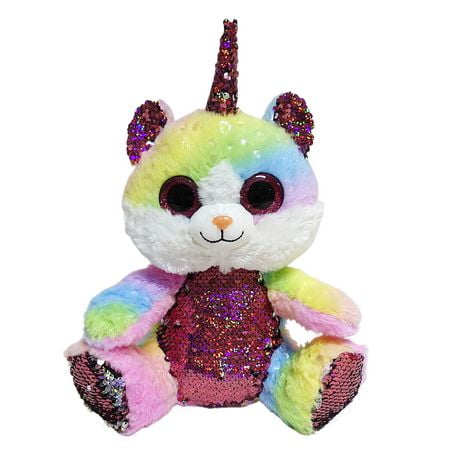 Way to Celebrate Medium Sequin Plush Caticorn, 10.5inch - Walmart.ca