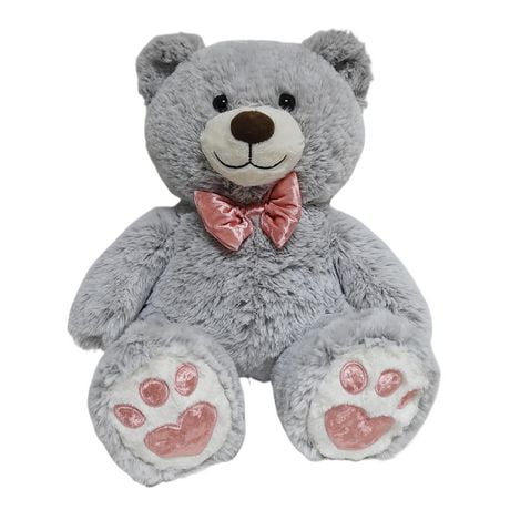 Way to Celebrate Large Plush Bear, Grey 19inch - Walmart.ca