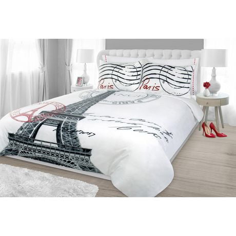 Click here for Safdie & Co. Duvet Cover Set 3Pc Dq Postcard Red I... prices
