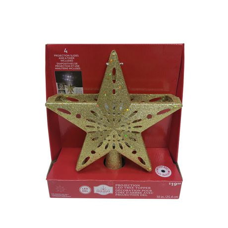 HOLIDAY TIME LED STAR TREE TOPPER, Size:9.56*10inches - Walmart.ca