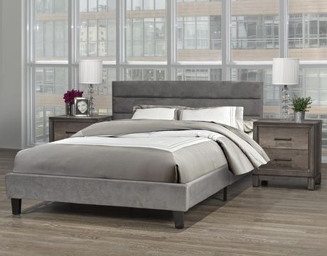 Click here for Brassex Inc Orabelle Double Platform Bed  Grey Gre... prices