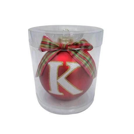 HOLIDAY TIME K RED LETTER GLS ORN | Walmart Canada