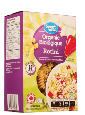 Great Value Organic Rotini | Walmart Canada