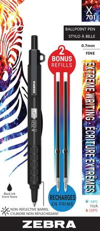 ZEBRA X-701 Extreme Retractable Ballpoint Pens | Walmart Canada