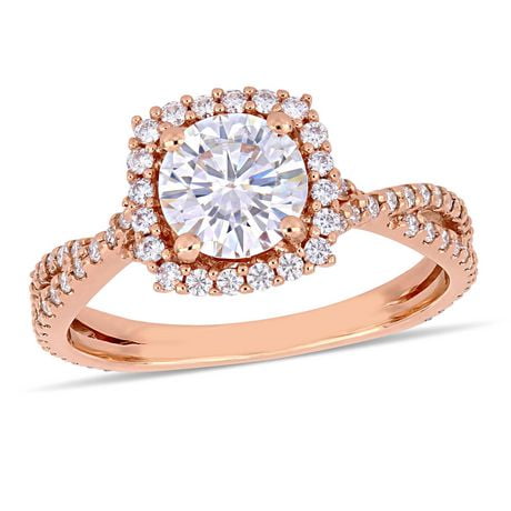 Click here for Miabella 1-1/2 Carat T. G.W. Moissanite 10K Rose G... prices