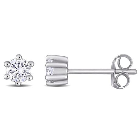 Click here for Miabella 1/3 Carat T. W. Lab-Grown Diamond 14K Whi... prices