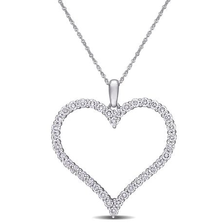 Click here for Miabella 1-1/4 Carat T. W. Lab-Grown Diamond 14K W... prices