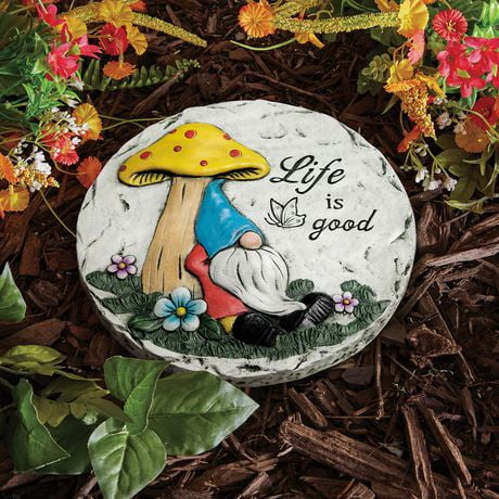 Gnome Step Stone - Life is Good (Yellow) | Walmart Canada