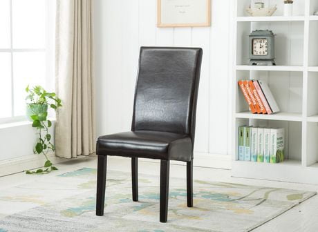 Click here for Topline Home Furnishings Brown Parson Side Chair B... prices