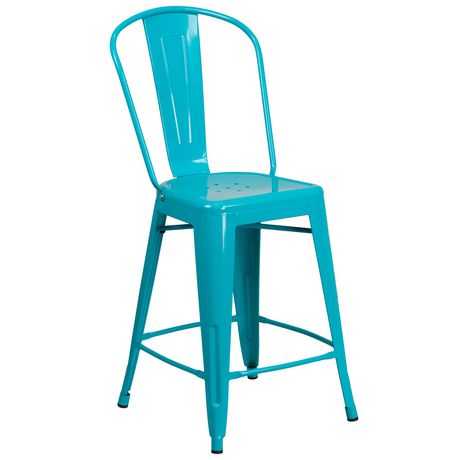 Click here for Flash Furniture 24 High Crystal Teal-Blue Metal In... prices
