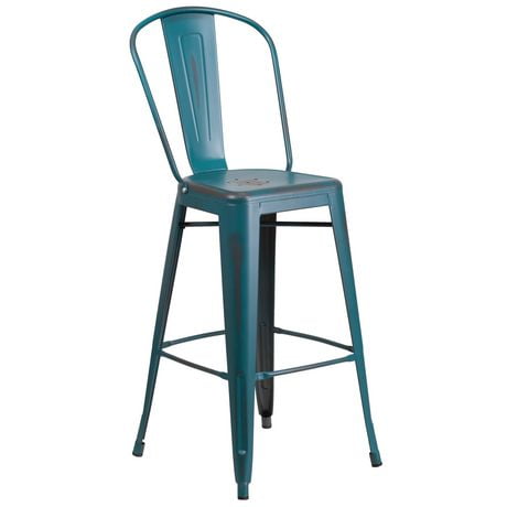 Click here for Flash Furniture 30 High Distressed Kelly Blue-Teal... prices