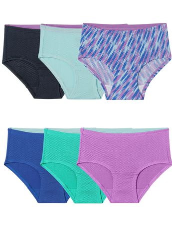 Click here for Fruit Of The Loom Girls Breathable Assorted Micro-... prices