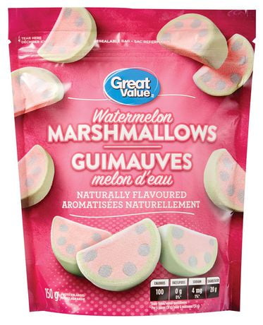 Great Value Naturally Flavoured Watermelon Marshmallows | Walmart Canada
