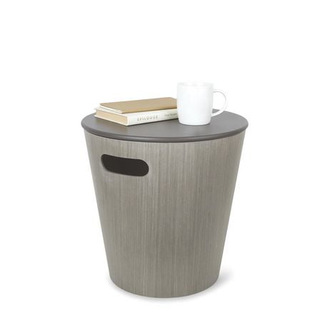 Click here for Umbra Woodrow Storage Stool Grey Grey Medium prices