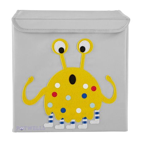 Potwells - Baby Kids Toddler Cube Toy Storage Box with Lid - Space ...