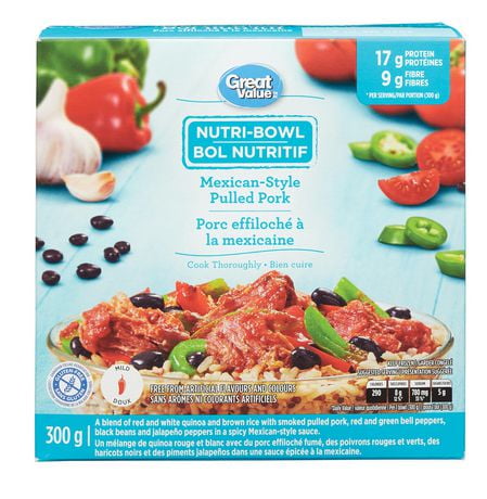 Great Value Mexican-Style Pulled Pork Nutri-Bowl | Walmart Canada