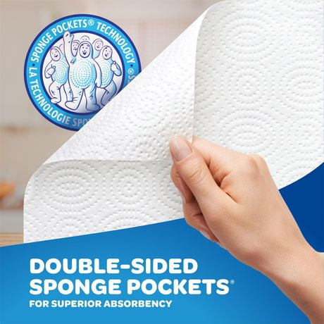 SpongeTowels Ultra Paper Towel, Choose-A-Size Sheets, 6 Mega Rolls = 12 ...