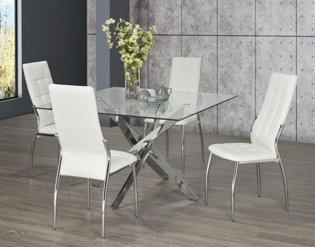 Elijah 5-Piece Dining Set, White - Walmart.ca