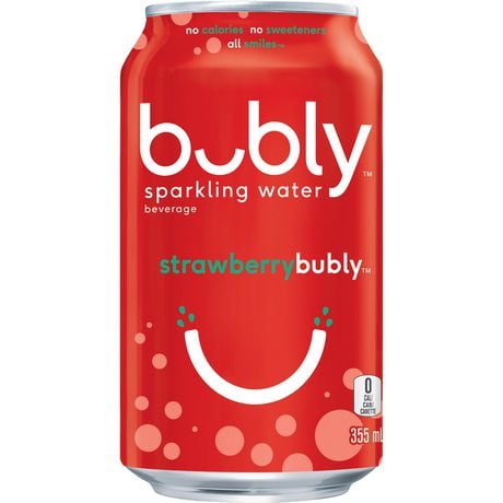bubly strawberry Sparkling Water Beverage, 355mL Cans, 12 Pack ...