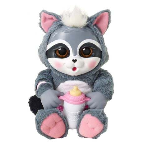 Animal Babies Nursery Deluxe Electronic Plush Toy - Baby Raccoon ...