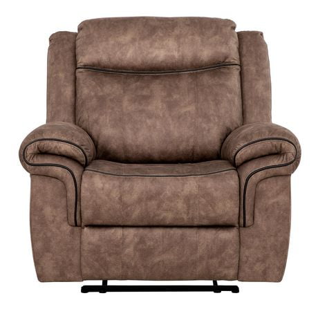 Garrett 42 in. Tan Leather Match Manual Rocker Recliner - Walmart.ca