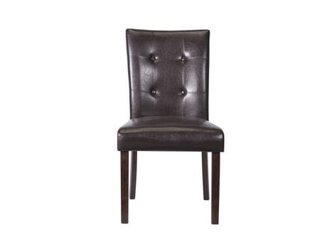 Click here for Topline Home Furnishings Brown Leatherette Side Ch... prices