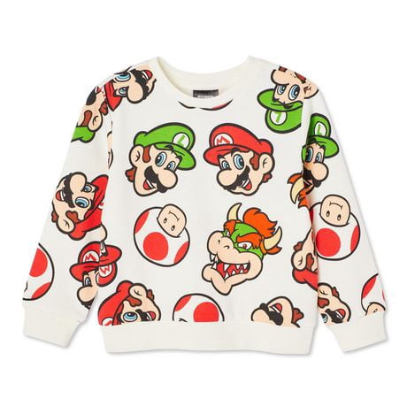 Super Mario Toddler Boys' Crew Neckline Pullover, Sizes 2T-5T - Walmart.ca