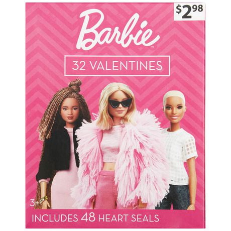 Barbie Valentine Card, 32 Count, Classroom Cards, Classroom Exchange ...