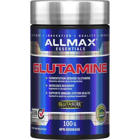 Allmax Pure Glutamine Powder 100g, Pure Glutamine, Athletic recovery ...