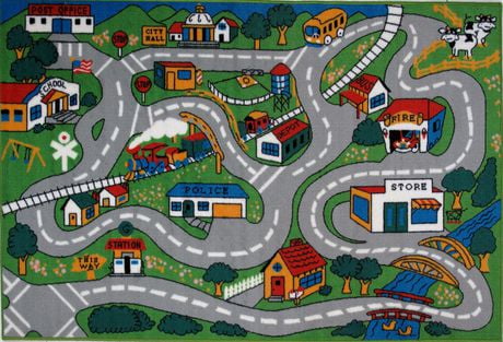 Click here for Fun Rugs Rectangle Multi-Colored Country Fun Nylon... prices