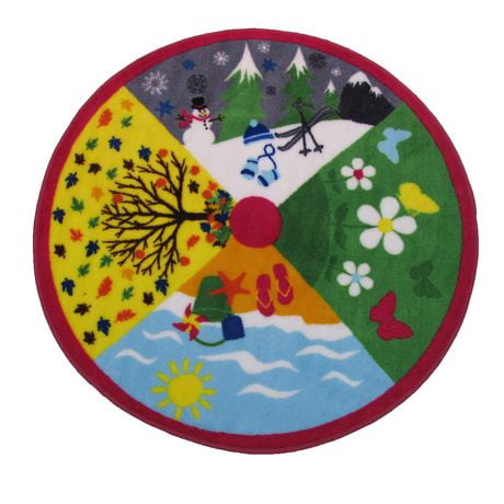 Click here for Fun Rugs Round Multi-Colored Four Seasons Nylon Ki... prices