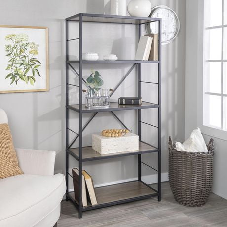 Click here for Manor Park 4 Shelf Rustic Wood Bookcase- Multiple... prices