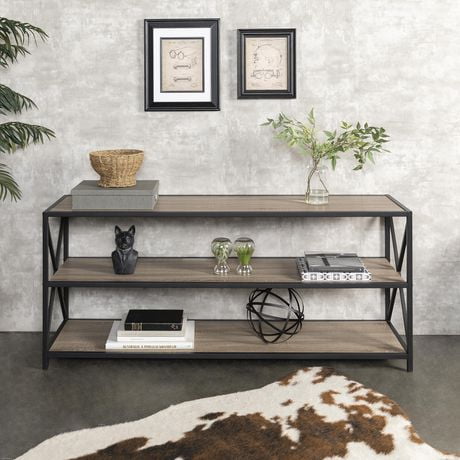 Click here for Manor Park 2 Shelf Industrial Wood Bookcase  60 Dr... prices