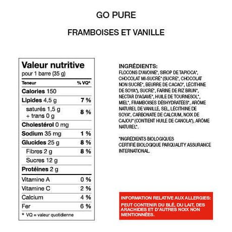 Go Pure Raspberry & Vanilla Granola bar | Walmart Canada