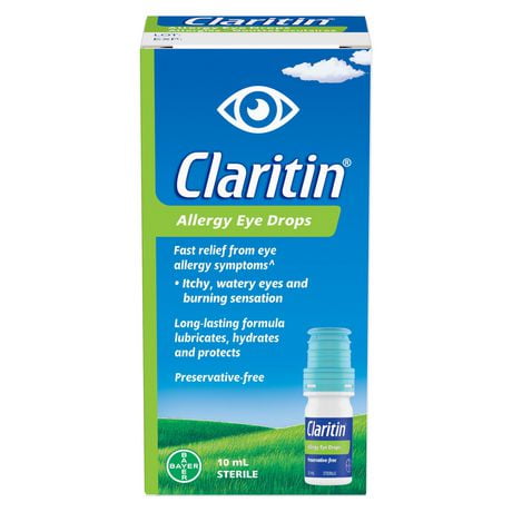 Claritin Allergy Eye Drops, Preservative-Free, Long-lasting relief ...