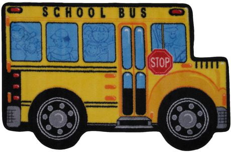Click here for Fun Rugs Multi-Colored School Bus Nylon Kids Rug Y... prices