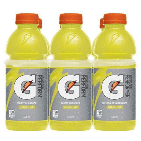 Gatorade Lemon-Lime Sports Drink, 591 mL Bottles, 6 Pack | Walmart Canada