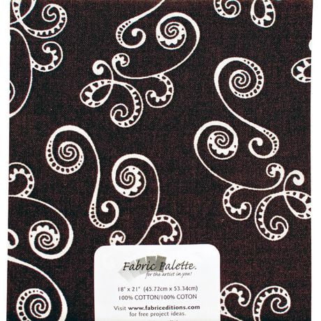 Click here for Fabric Creations Brown With White Swirling Vines F... prices